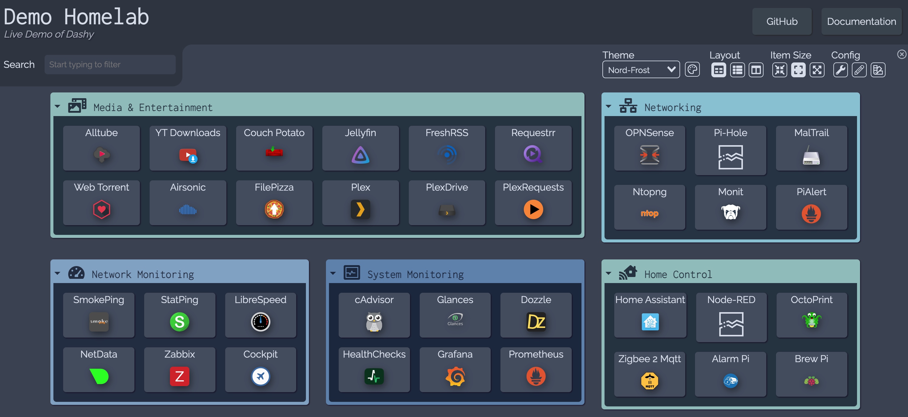 🦆 NAS必备：使用Docker安装超酷炫的导航页应用Dashy - 胡萝虎的博客