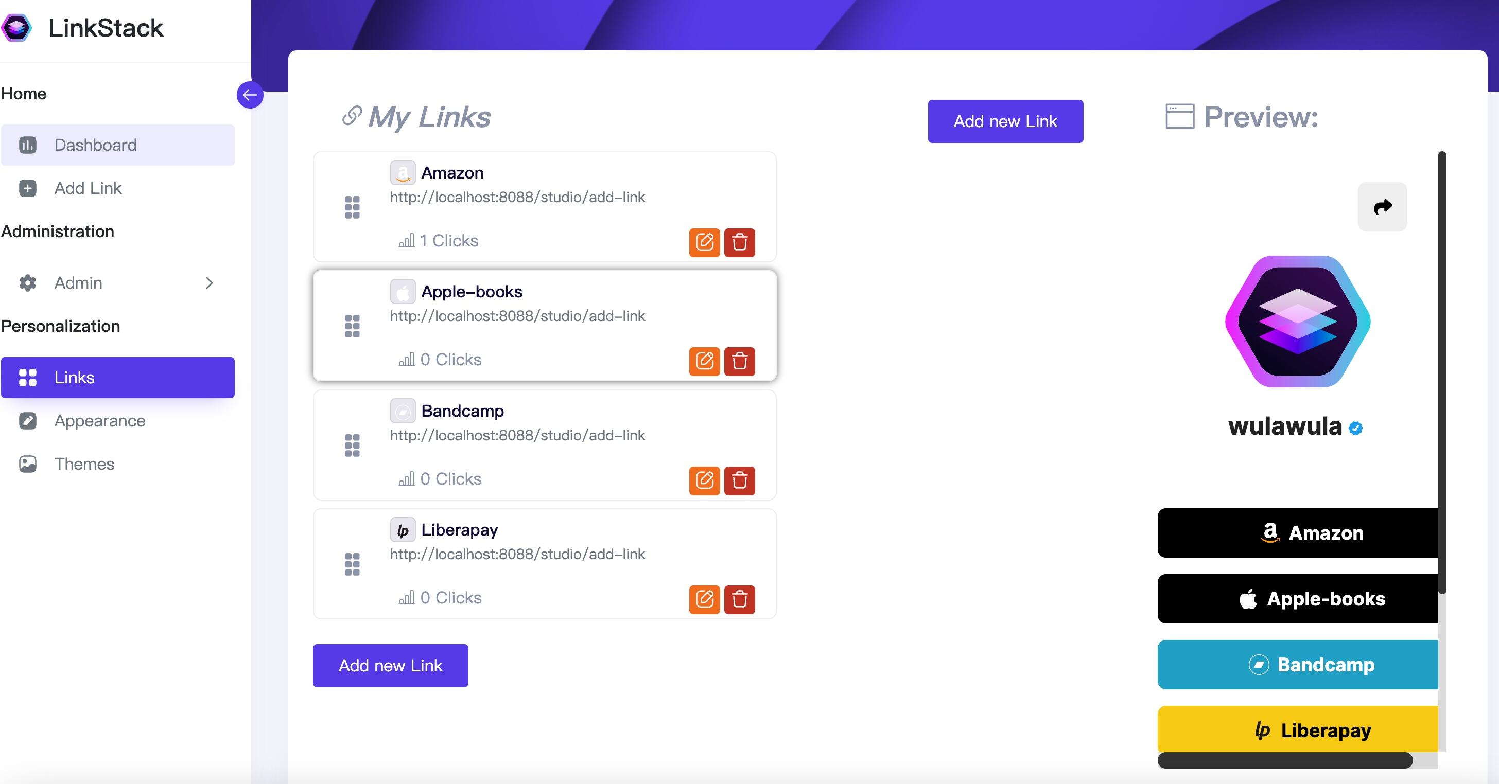 🐰 LinkStack：一款高颜值且功能强大的导航页 - 胡萝虎的博客