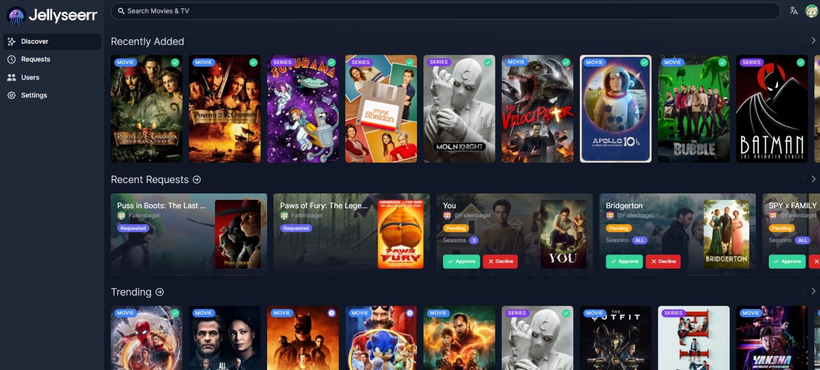 🐽 Jellyseerr：一款支持Jellyfin/Emby/Plex的媒体库选片系统 - 胡萝虎的博客